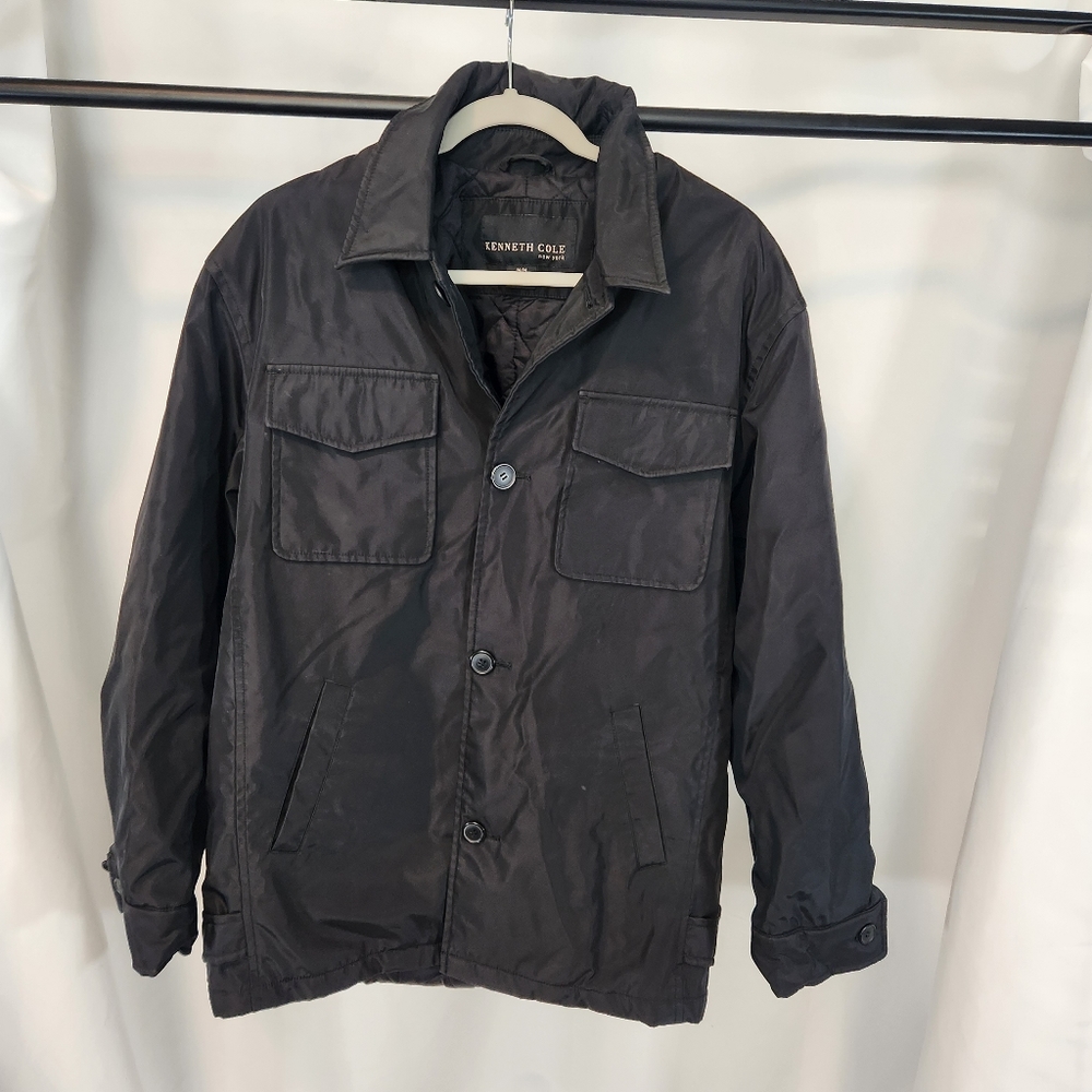 Kenneth Cole Fully Lined Nylon Utility Jacket Coat Me… - Gem